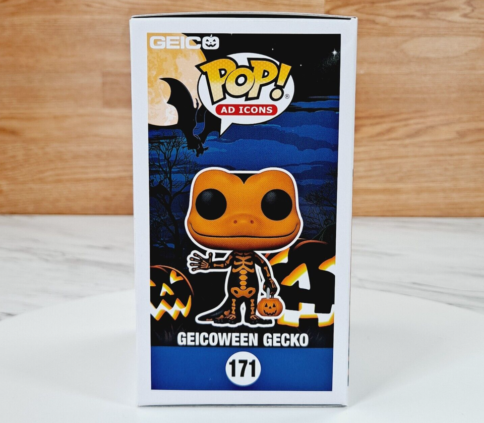 Funko Pop! Ad Icon Geico 171 Geicoween Gecko Orange and Black Geico ...