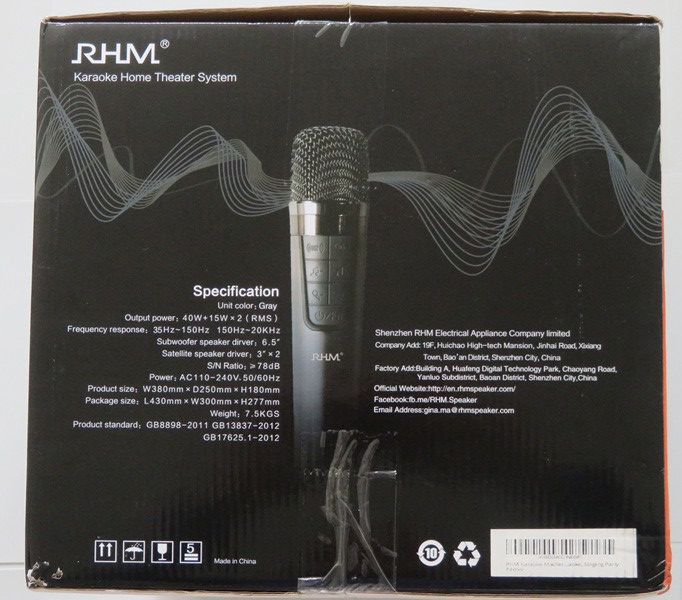 RHM K222 Karaoke Machine, with 2 Wireless Microphones & 5 Music Modes, | eBay