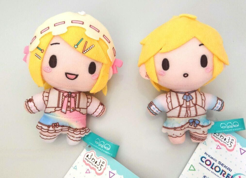 Project Sekai Sanrio Fuwapuchi Mascot Plush Virtual Singer Kagamine Rin ...
