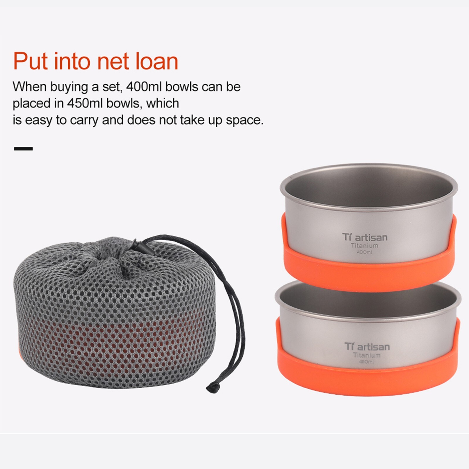 Lightweight Titanium Water Cup Pots Bowls Durable and Space Saving ...