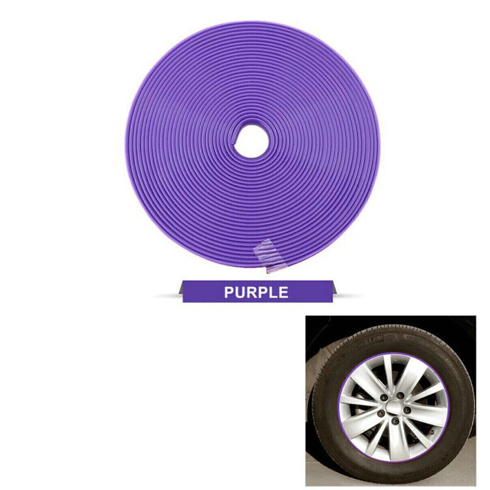 26Ft Rubber Car Wheel Hub Rim Edge Protector Ring Tire Guard Sticker ...
