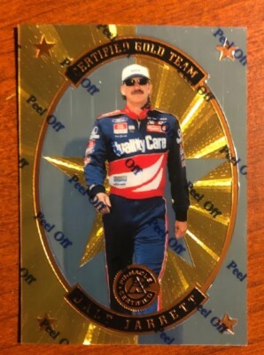 1997 Dale Jarrett/Quality Care Pinnacle Mirror Certified Gold Team Card ...