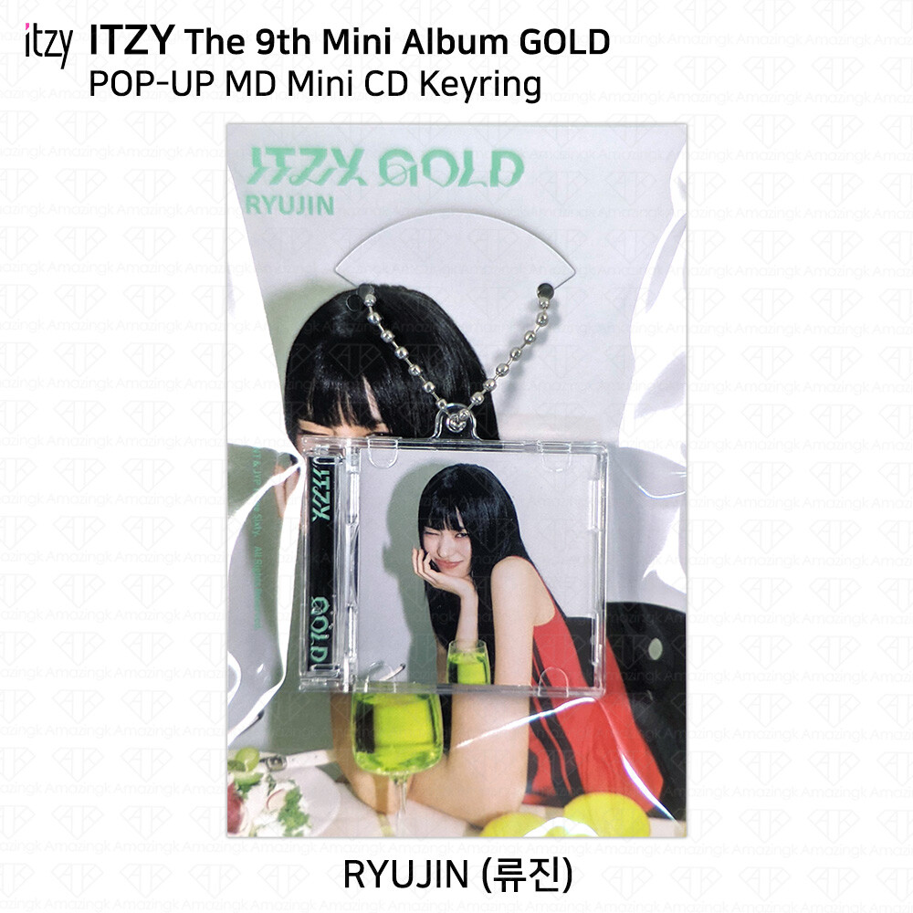ITZY 9th Mini Album GOLD POP-UP MD Mini CD Keyring Yeji Ryujin Chaeryeong KPOP | eBay