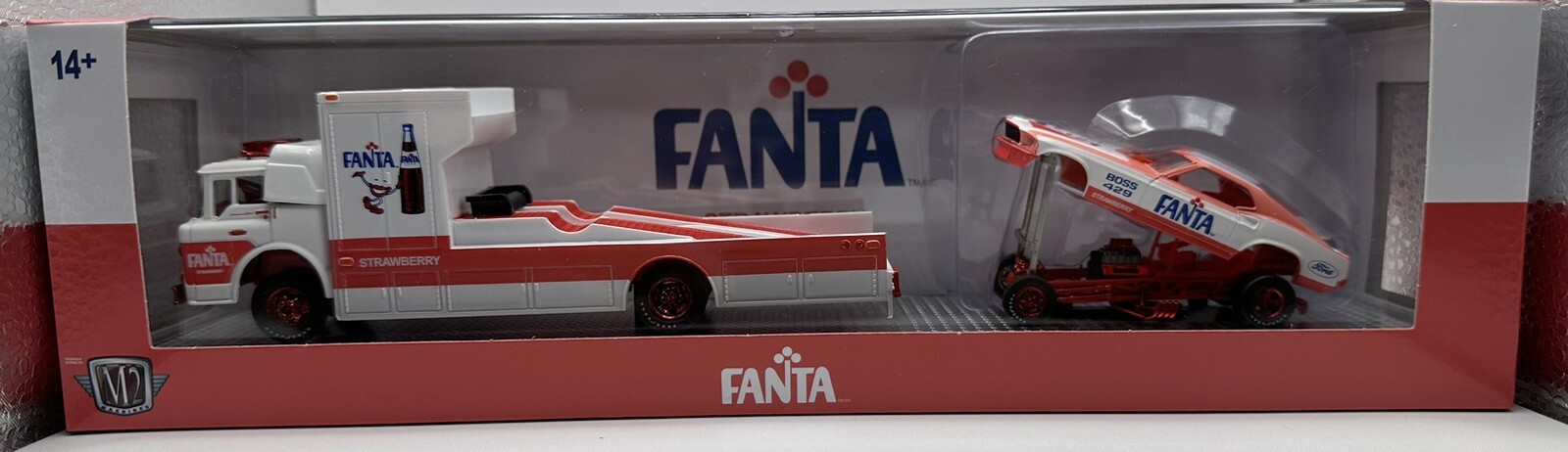 M2 MACHINES CHASE FANTA 1970 FORD C-950 & 1969 MUSTANG FUNNY CAR MINT ...