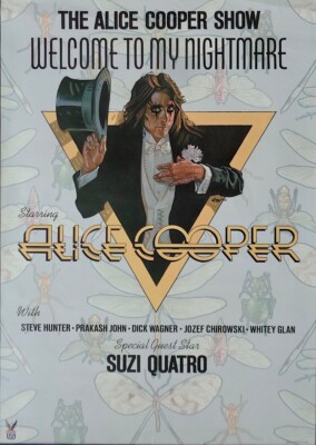 ALICE COOPER 1975 US TOUR concert poster 18x26 SUZI QUATRO DREW STRUZAN NM | eBay