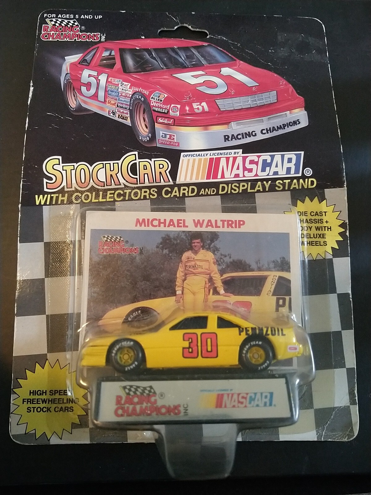 1992 Racing Champions Stock Car NASCAR #30 Michael Waltrip Diecast 1:64 ...