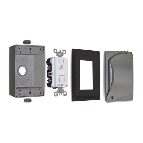 Sigma Electric, Gray , 16449 TRWR GFCI Receptacle Kit with Universal ...