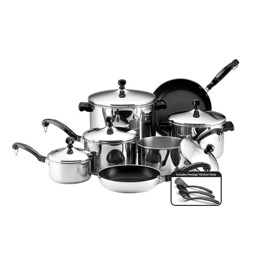Farberware Classic Stainless Steel Cookware 15-Piece Set | eBay