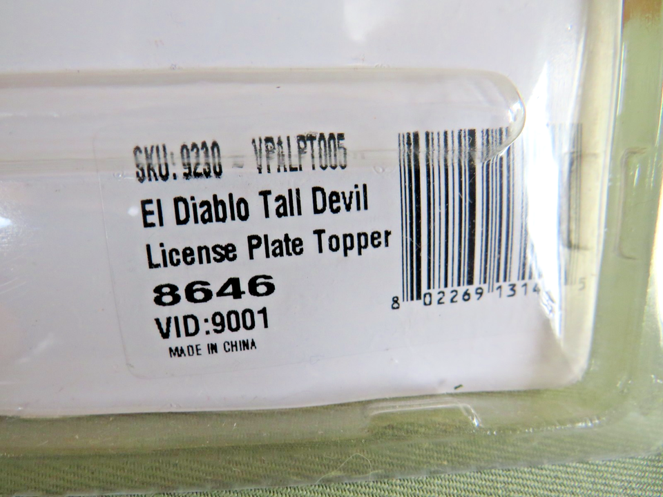 VINTAGE STYLE HOT ROD & CYCLE EL DIABLO DEVIL THUMBING NOSE LICENSE ...