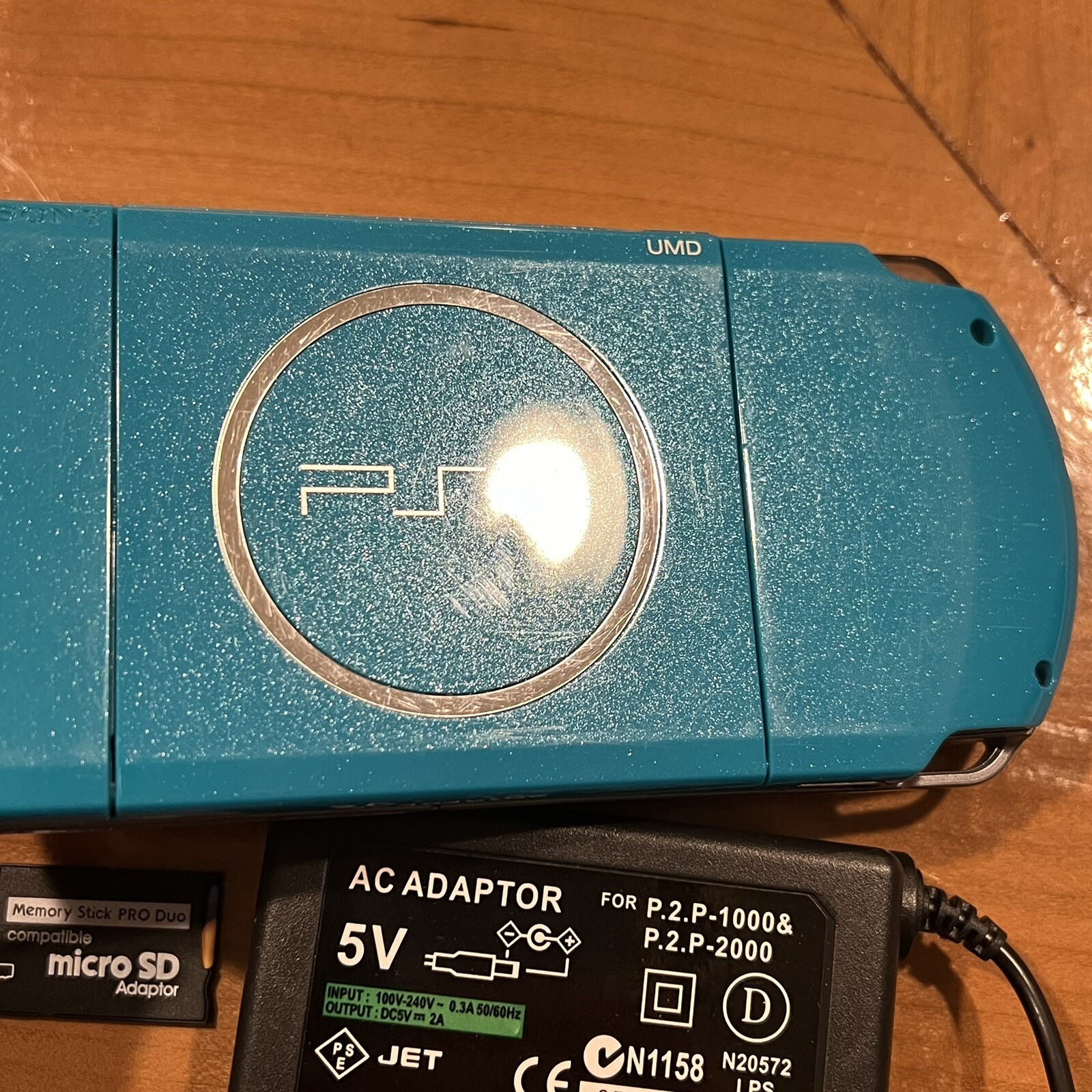 Rare Turquoise Sony PSP 3000 3006 System w/ 64gb Memory Card Bundle ...