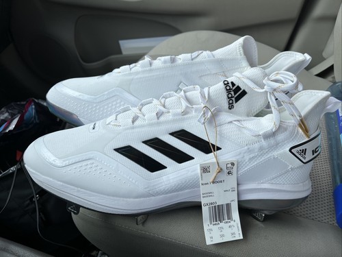 adidas Icon 7 BOOST Baseball Metal Cleats White Black Gx2803 Men's Size ...
