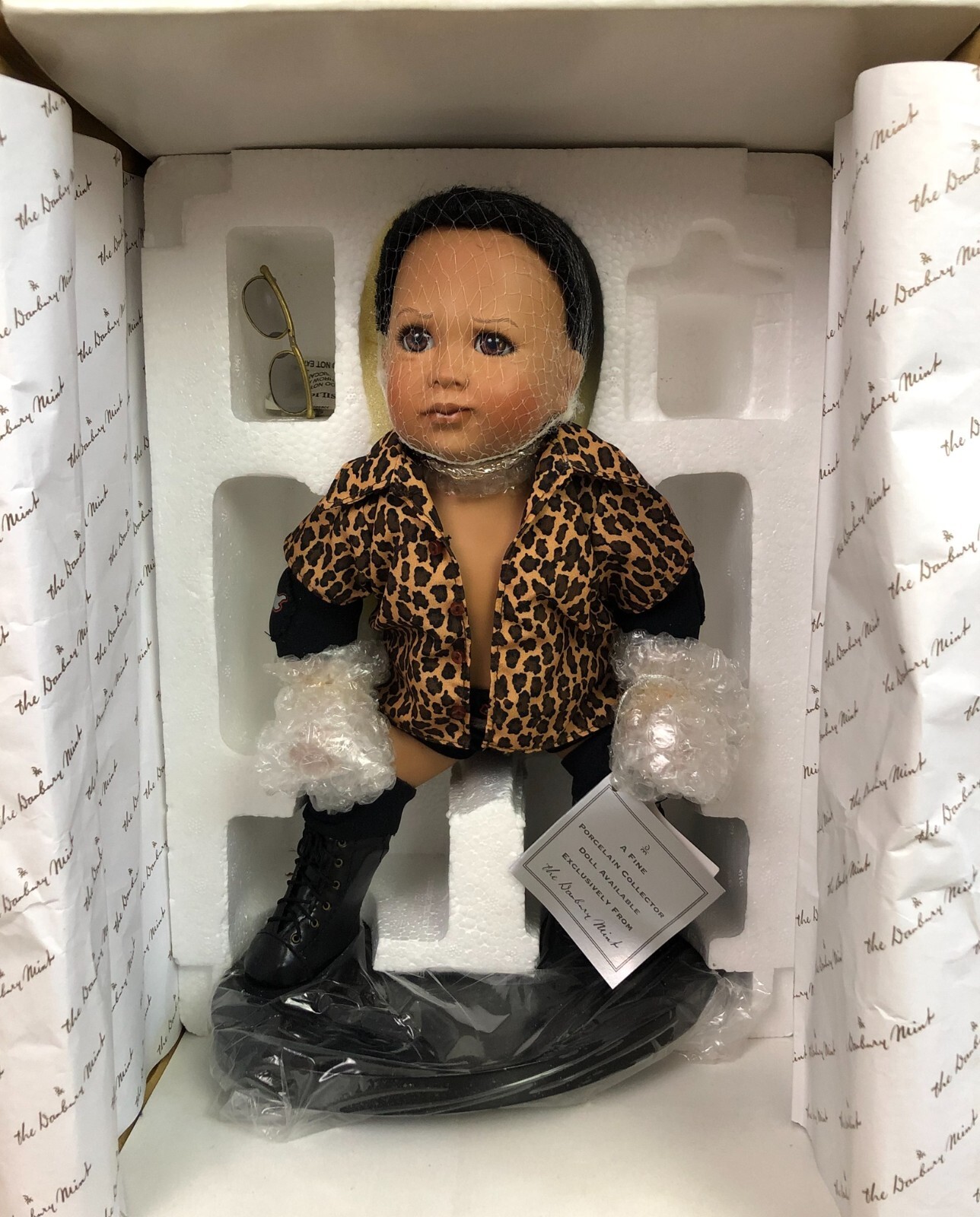 The Rock Dwayne Johnson Little Rock Porcelain Doll Danbury Mint WWE WWF ...