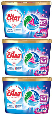 Lot LE CHAT DISC 4en1 Rosée du matin 3 pack de 25 = 75 Capsule Pack ...