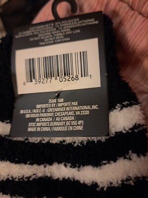 Snugadoo Too “SUPER SOFT” Women's Gloves ~ Black with White Stripes ...