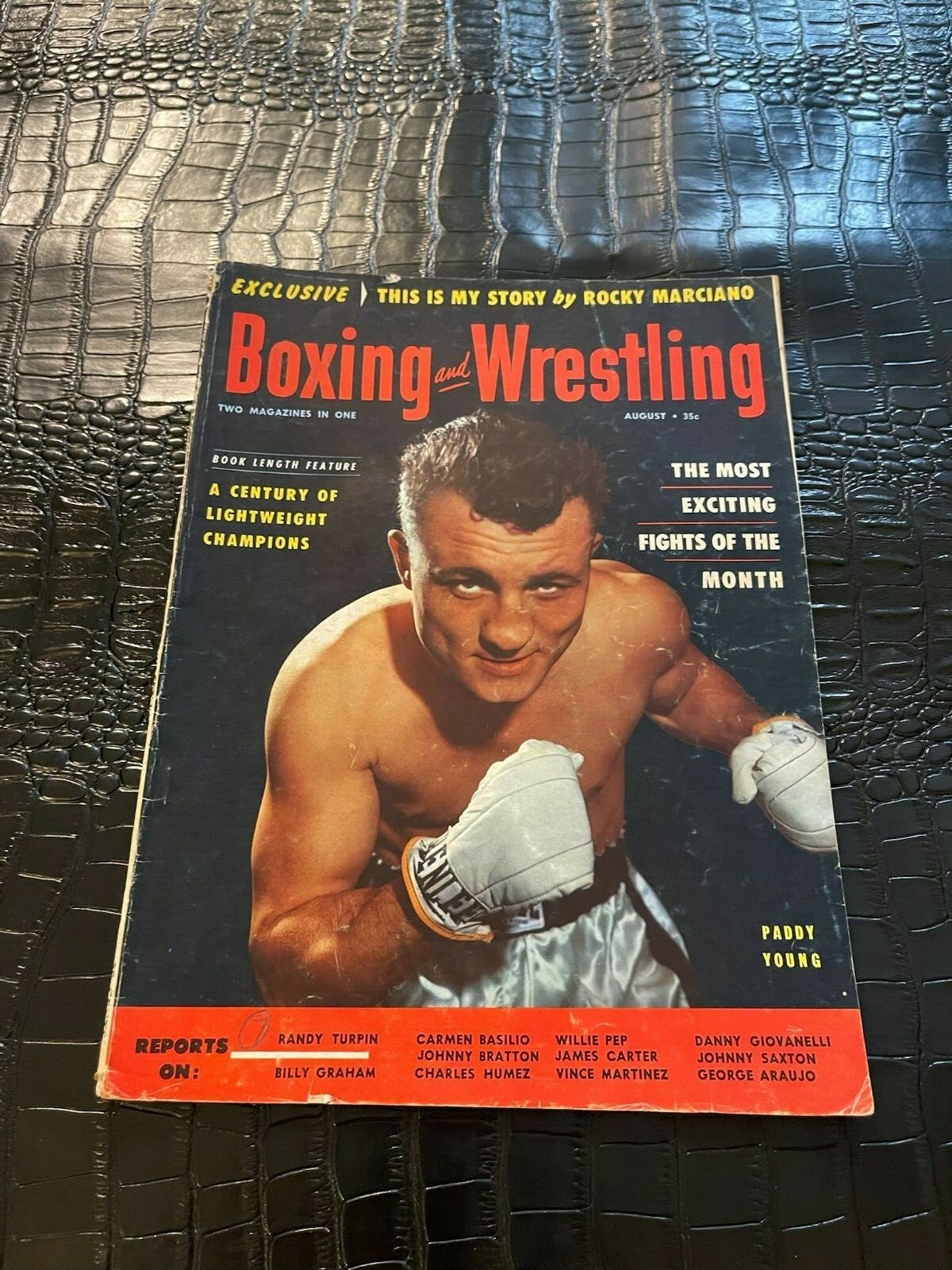 AUGUST 1953 BOXING and WRESTLING magazine PADDY YOUNG | eBay