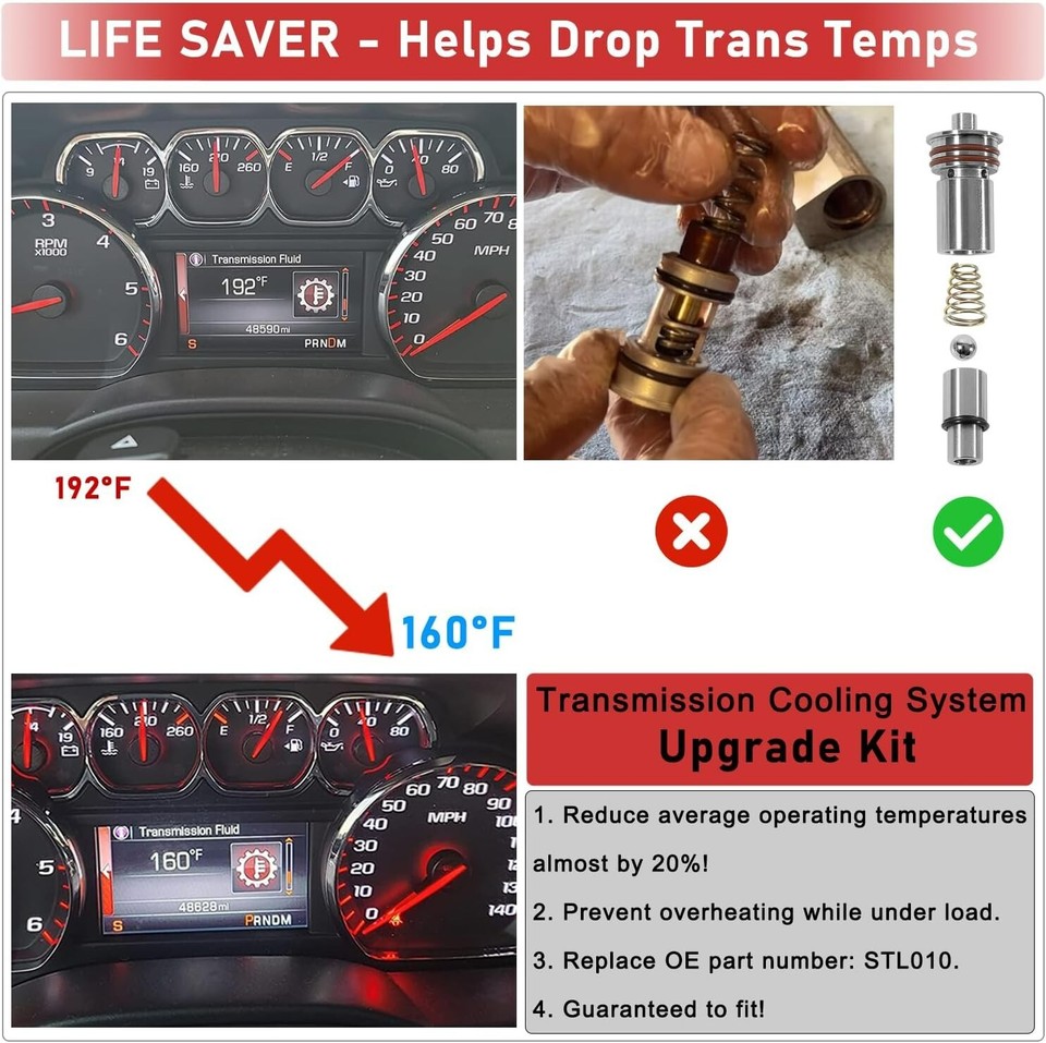 6L80 6L90 8L90 Transmission Cooling System Upgrade Kit STL010 Cooler ...