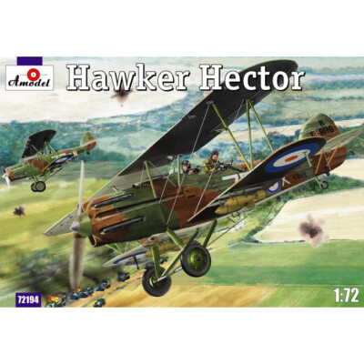 Hawker Hector Scale Aircraft Biplane 1/72 - Plastic model kit AMODEL ...