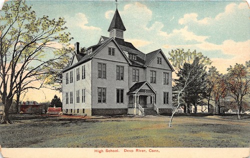 J53/ Deep River Connecticut Postcard c1910 High School Building 135 | eBay