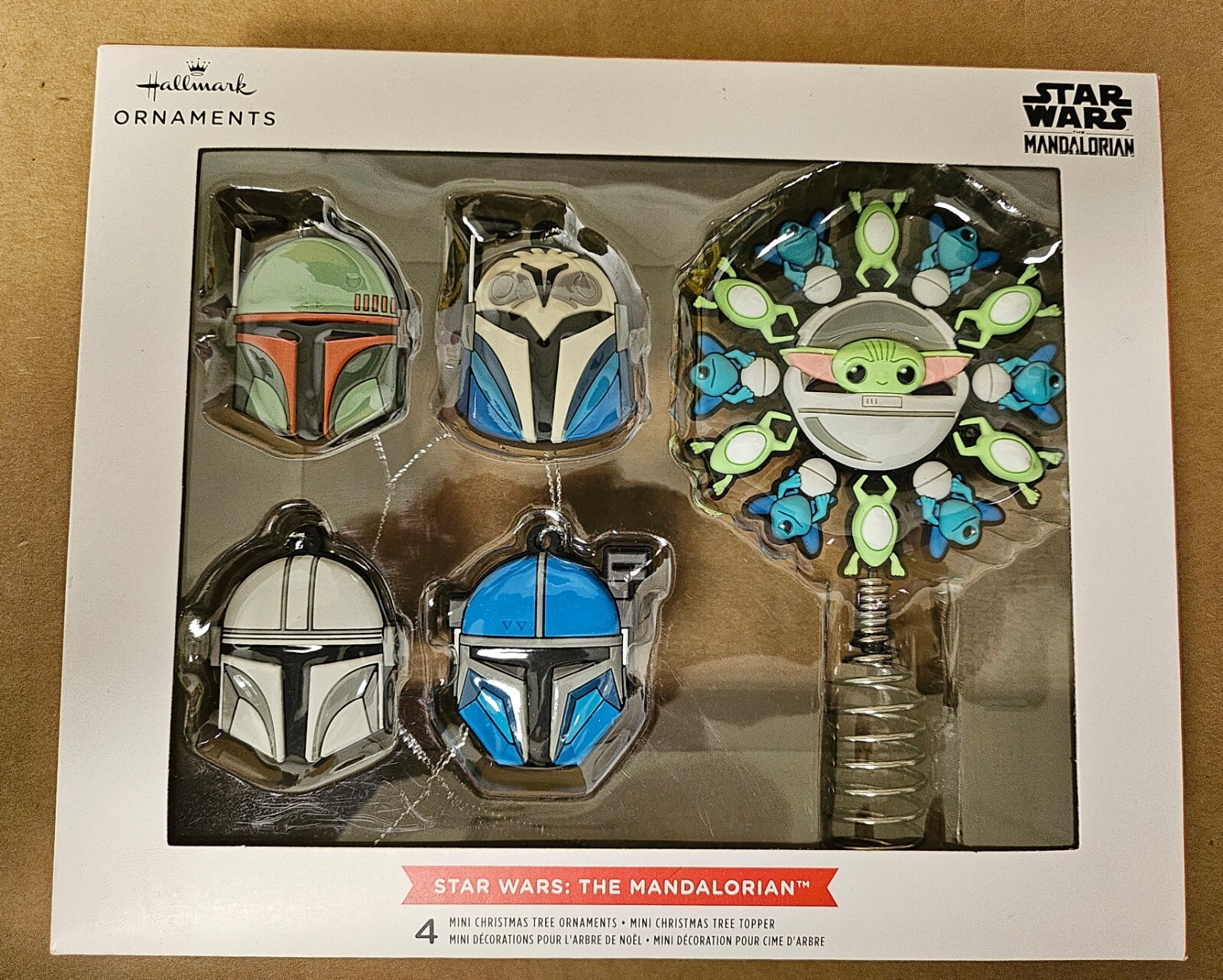 Star Wars: Mandalorian Christmas Tree Topper Mini +4 Ornaments NEW 2023 ...