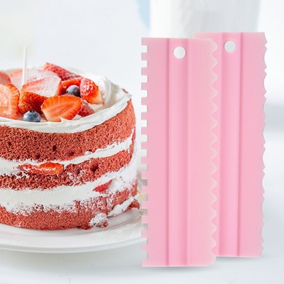 1/4PCS Baking Tools Pastry Cake Baking Comb Cream Scraper Spatulas Cake ...