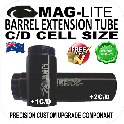 MAGLITE UPGRADE CONVERSION C/D BARREL EXTENSION BODY TUBE 2-6 CELL ...