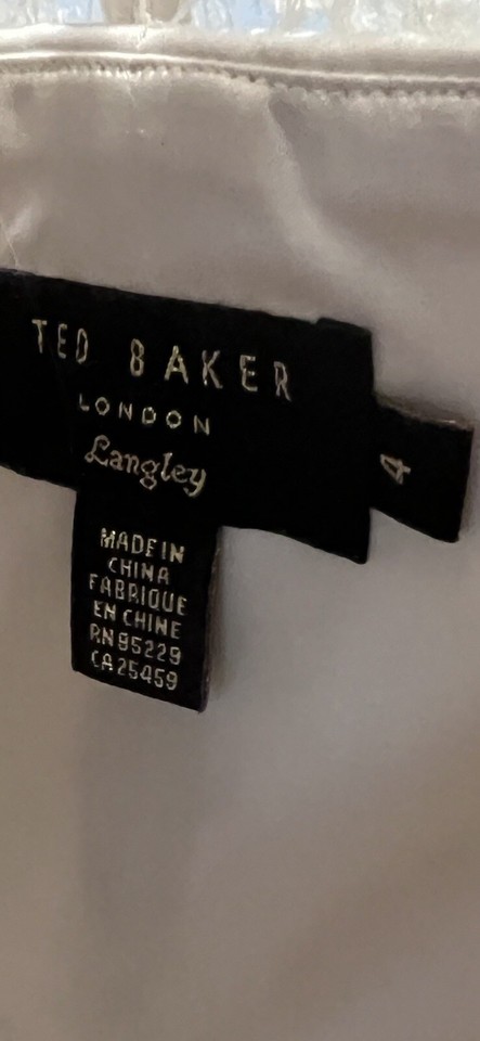 Ted Baker Off White Lace And Micro pleated Sleeveless ball dress size 4 ...