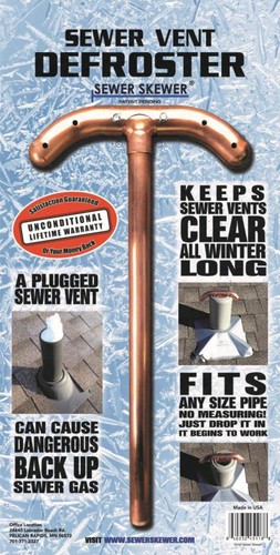 Vent Defroster for Sewer Pipes & Roof Vents, Prevents Freezing ...
