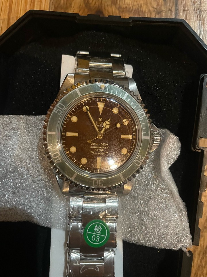 Thorn T023 V1 Submariner Automatic Mechanical Dive Watch PT5000 Tropical | eBay