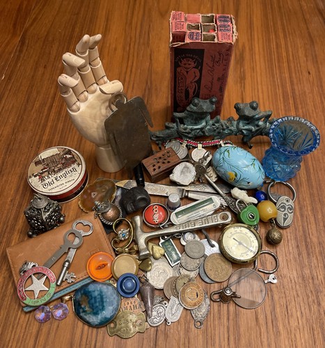 Vintage Junk Drawer Lot Coins, Medals, Cool Stuff | eBay