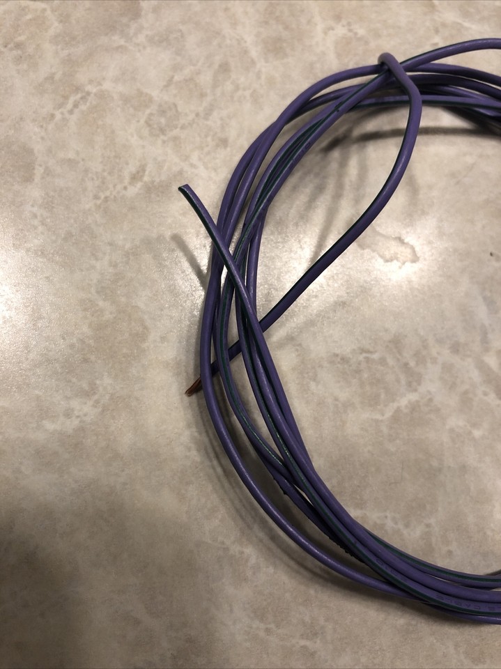 Automotive Wire AWG Violet /w Green Stripe (VT-GN) 20 GA Wire 5 Ft Feet ...