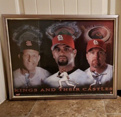 2006 HARDEE'S~ST LOUIS CARDINALS~KINGS AND THEIR CASTLES~FRAMED POSTER ...