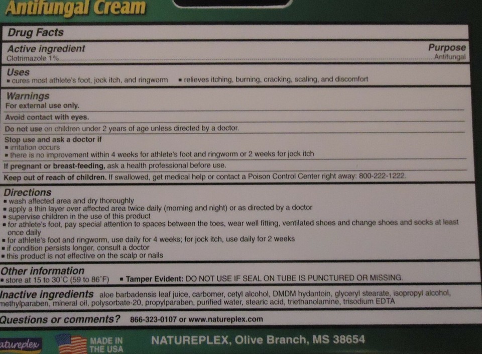 5 Natureplex Pro-Ex Antifungal Medicated Cream Compares to Lotrimin 1.5 ...