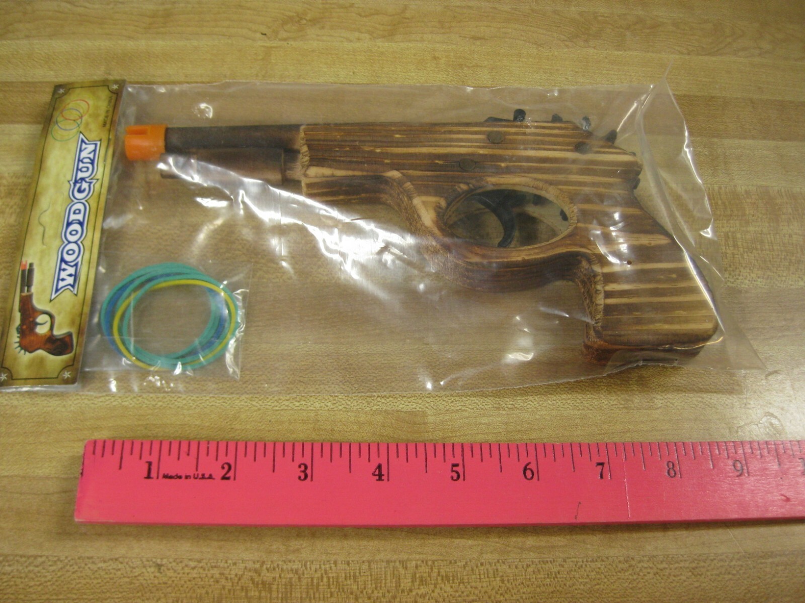 Wooden Rubber Band TOY Gun PISTOL 9 " REDUCED CLOSEOUT ONLY 6 LEFT | eBay