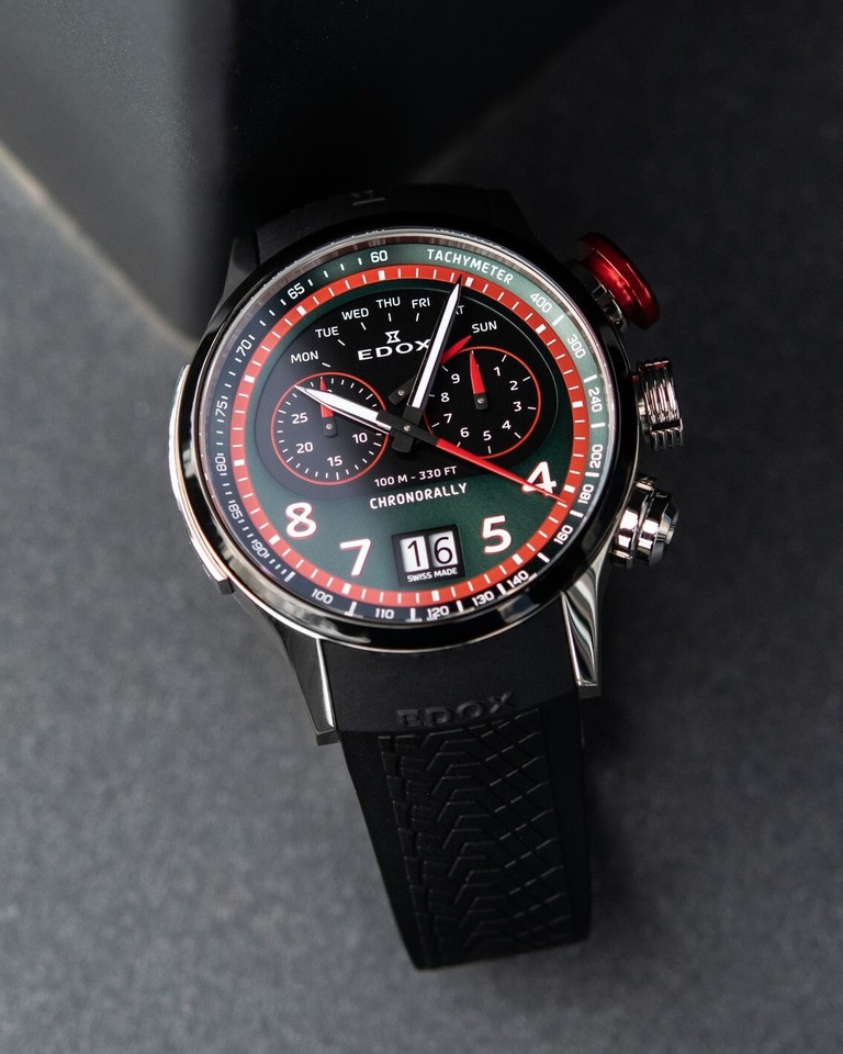 EDOX Chronorally Chronograph 38001 TINNR VR Wristwatch - 48mm Mens ...