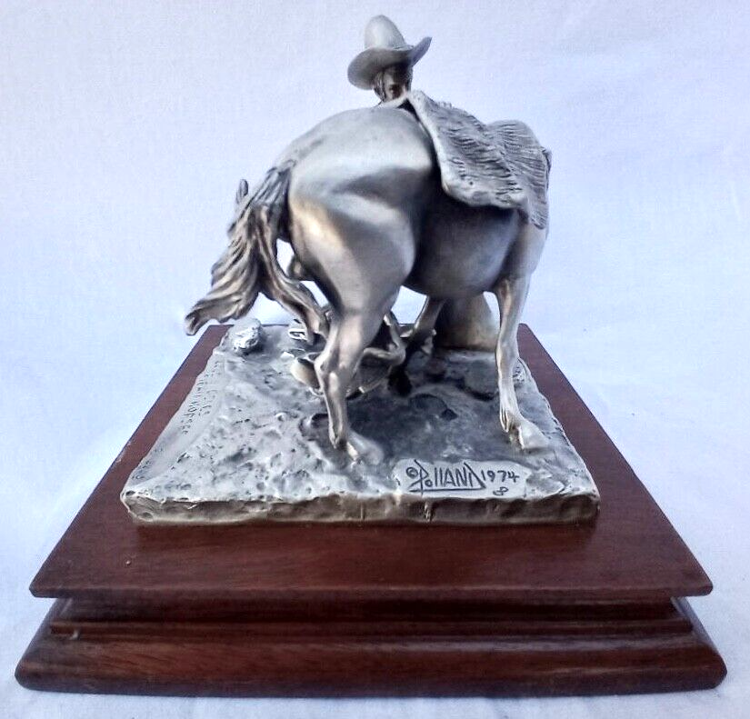 Chilmark Pewter Sculpture "Cold Saddles Mean Horses" by D. Polland ...