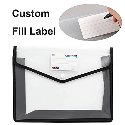 2 Pack Plastic Envelopes Legal Size Expandable Folder Organizer w ...