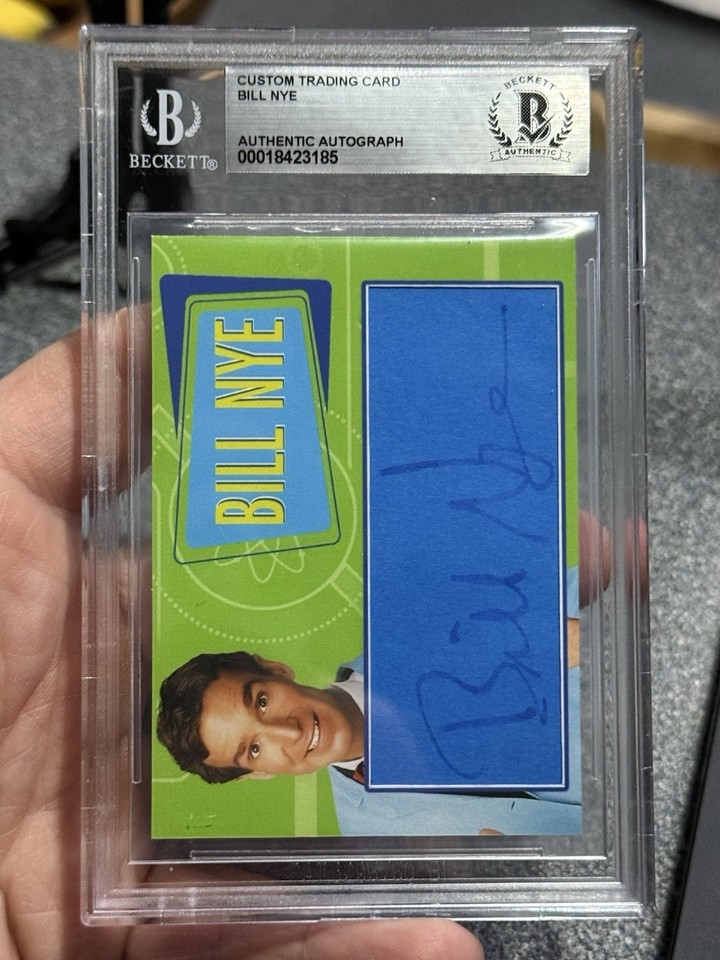 BGS Custom Bill Nye The Science Guy Cut Auto Trading Card BAS Authentic ...