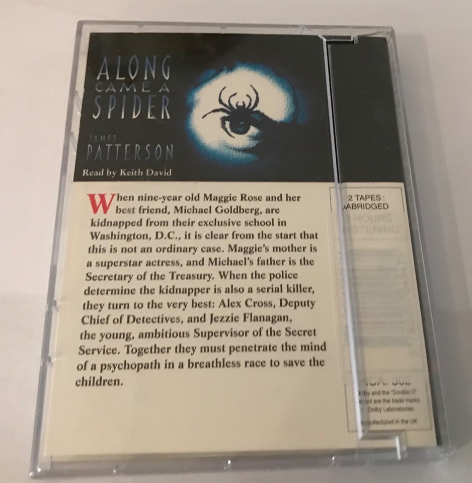 James Patterson Audio Book Cassette Tape Along Came A Spider -(Lounge ...