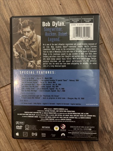No Direction Home Bob Dylan ( DVD 2005 ) Martin Scorsese 2 DISC DVD SET ...