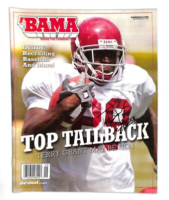 Terry Grant signed Alabama Inside the Crimson Tide 2007 Magazine ...