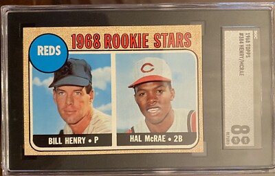 1968 Topps Hal McRae / Bill Henry #384 SGC 8 “NM-MT” Reds Rookies ...