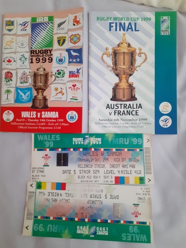 Wales v Samoa, Australia v France Rugby World cup 1999 Programs +Samoa ...