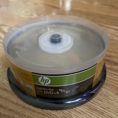 HP LightScribe DVD+R 16X 4.7GB 120 Mins 25 Pack spindle DVDs ~ New ...