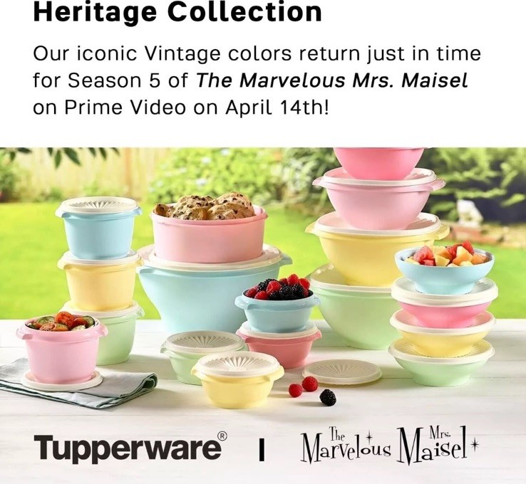 RARE TUPPERWARE Heritage Collection Food Storage Container Set in ...