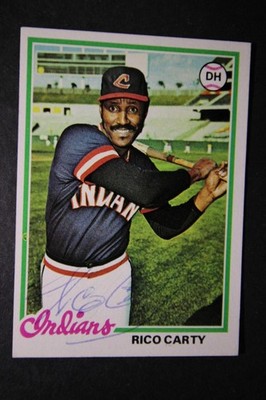 BRAVES Hall of Famer RICO CARTY (1939-2024) (INDIANS) AUTOGRAPH TRADING ...