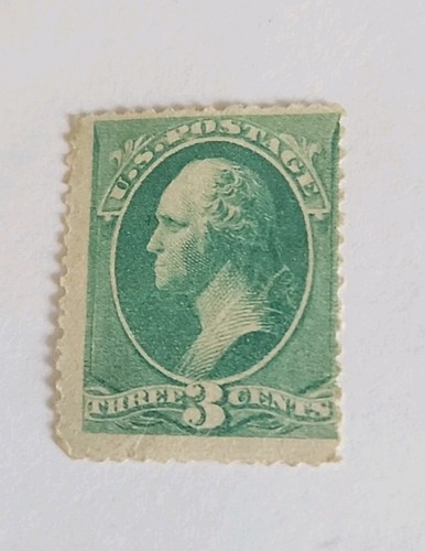 US Scott #136 3c green Washington 1870 Stamp. Looks Uncancelled ...