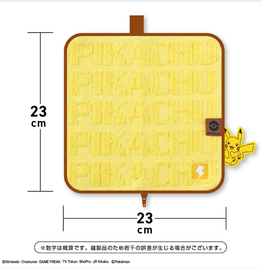 Pokemon Dot Pouch Pikachu Towel Fabric Zipper Pouch Mini Bag Cute Japan ...