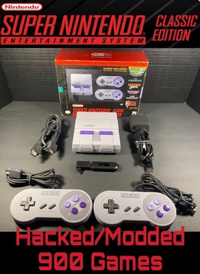AUTHENTIC Super Nintendo Classic Edition Mini *Mod*Hack* Complete SNES ...