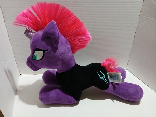 BUILD-A-BEAR Tempest Shadow Plush 16” MY LITTLE PONY Movie Purple Black ...