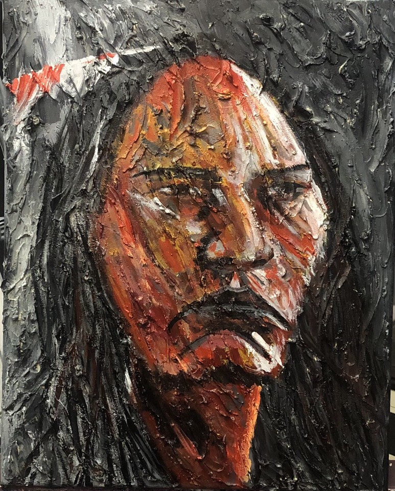 “Three Bears”, #michaelscottwoodcock Gritty Oil Painting Canvas Art ...